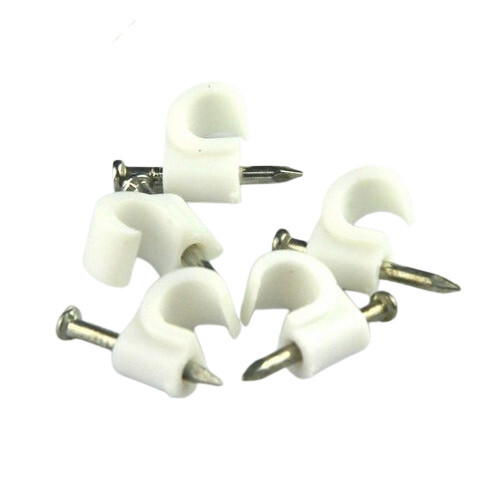 Plastic Plain Lightweight White Circle Cable Clips at Best Price in ...