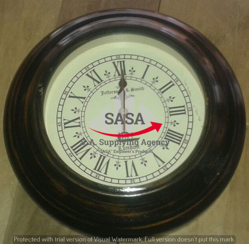 Round Analogy Wooden 16 Inches Roman Brown Wood Wall Clock at Best ...