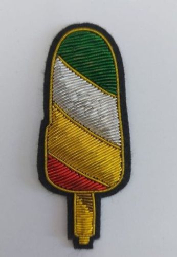 Green Multi Color Thread Work Ice Cream Patch For Decorating The ...