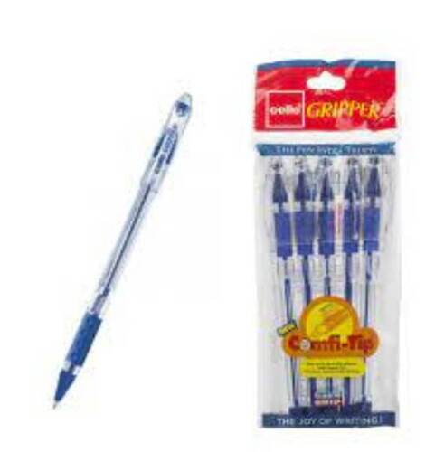 Classic Gripper Light Weight Fine Grip Cello Stylo Blue Ball Pen at ...