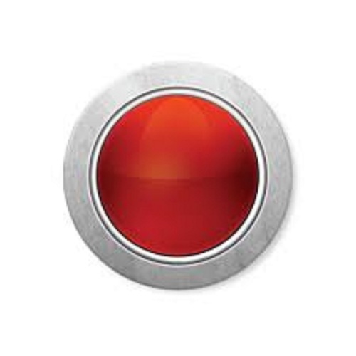 White And Red Weatherproof Unbreakable Round Plastic Panic Button at ...