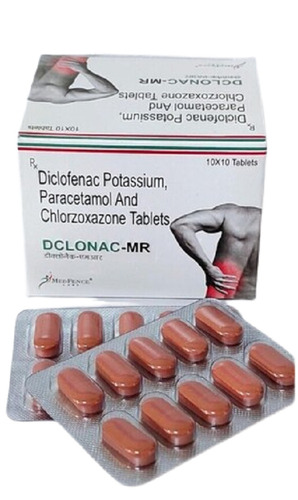 Painkillers Paracetamol Chlorzoxazone Diclofenac Potassium Dclonac Mr ...