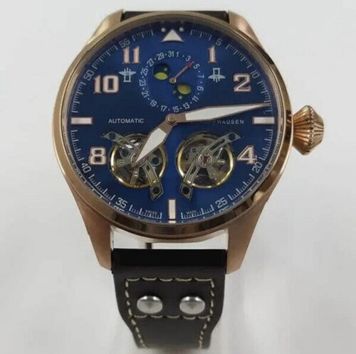 Iwc Big Pilot Moonphase Dual Tourbillon Black Dial Automatic Wrist ...