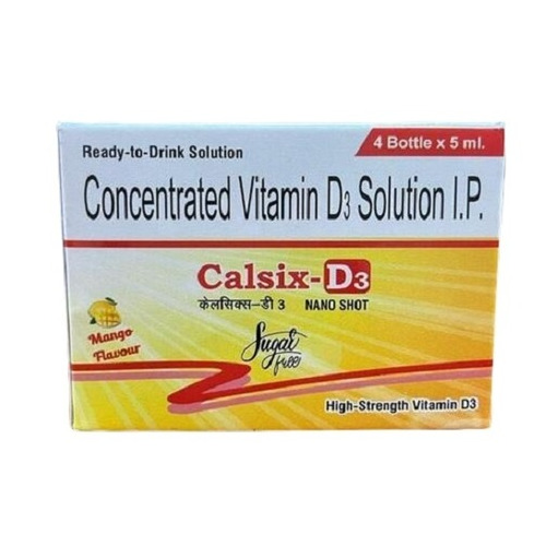Calsix D3 Mango Flavour Concentrated Vitamin D3 Solution Ip Ready To ...