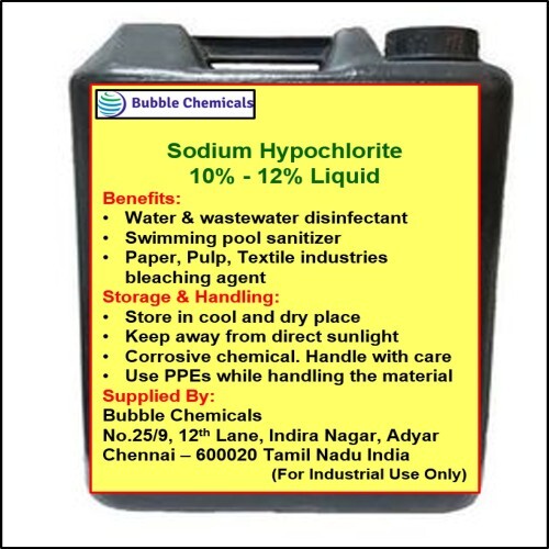 Sodium Hypochlorite 12% Liquid Application: In Wastewater Treatment at ...