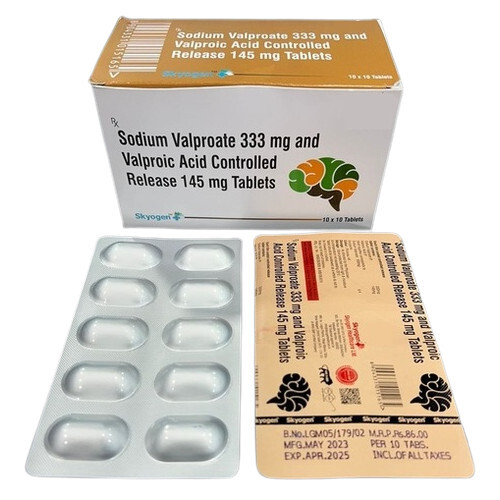 White Sodium Valproate 333Mg And Valproic Acid 145Mg Tablet at Best Price in Mumbai | Skyogen ...