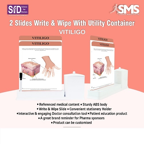2 Slide Write & Wipe - Abs Plastic, Rectangular Design With Utility ...