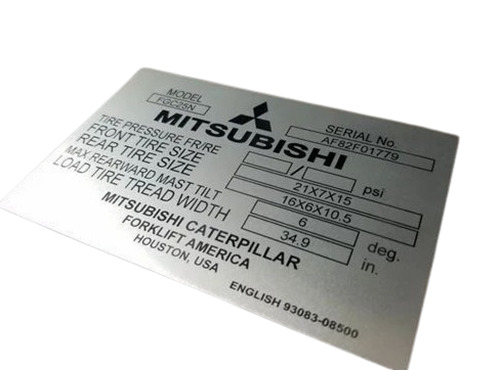 Name Plate - Stainless Steel, Rectangular Shape, All Sizes, Black and ...