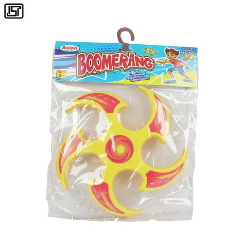 Plastic Boomerang Toy - Color: Yellow & Red - Color: Yellow & Red at ...