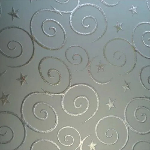 6x4 Feet Decorative Transparent Laminated Glass Texture For Door And ...