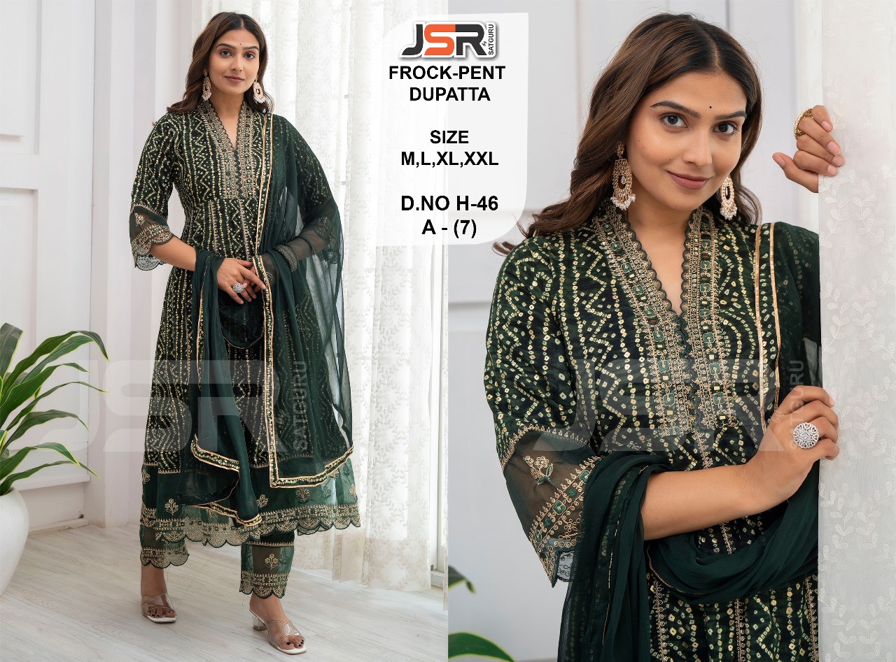 Ladies Frock Stylish Suit With Matching Pant And Dupatta at Best Price ...