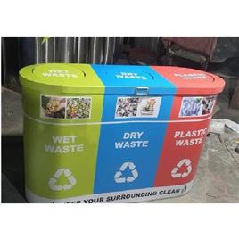 180 Litre Stainless Steel Trio Dustbin, Structure: Swing Type at Best ...
