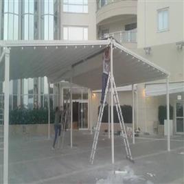Residential Retractable Roof, Pole Material: Galvanized at Best Price ...