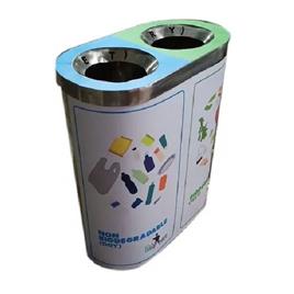 Stainless Steel Printed Duo Dustbin, Structure: Open Top at Best Price ...